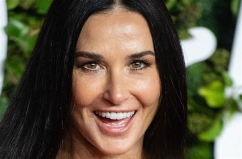 As Brazen As She Can Be 61 Year Old Demi Moore Appeared In A Naked Dress At The Fashion
