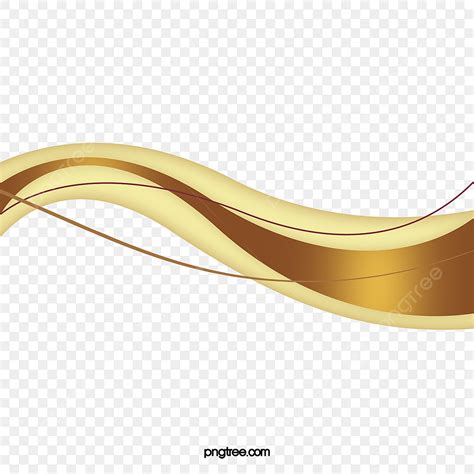 Dorado Ondulado Curvo PNG Dibujos Vector Ondulado Dorado Ola Dorada