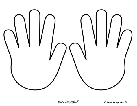 Hand Outline Printable Templates World Of Printables