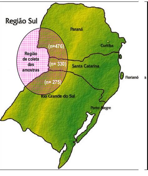 Regi O Sul Do Brasil As Regi Es De Coleta E N Mero De Amostras De