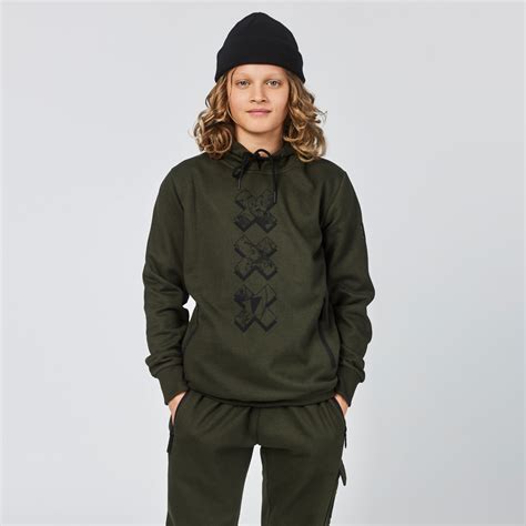 Ajax Hooded Sweater Green Crosses Junior Official Ajax Fanshop