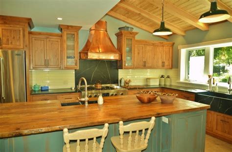 Rustic Teal Kitchen Cabinets Homyracks