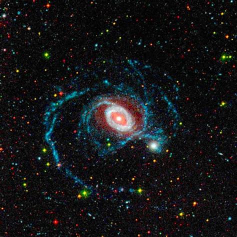 In This Image Of Galaxy NGC 1512 Red Represents Its Visible Light