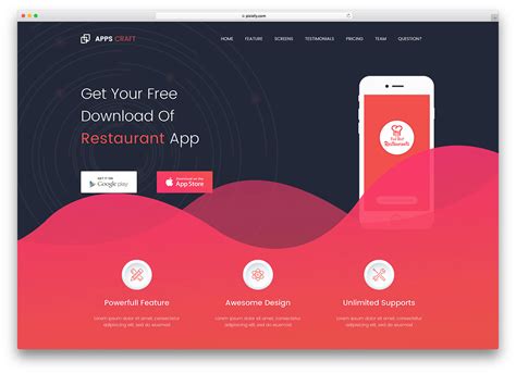 landing page template free html denah
