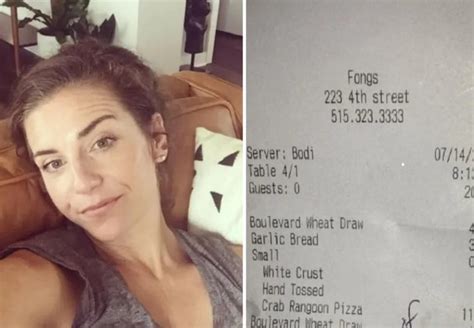 Waitress Slips A Note To Womans Husband When She Leaves The Table