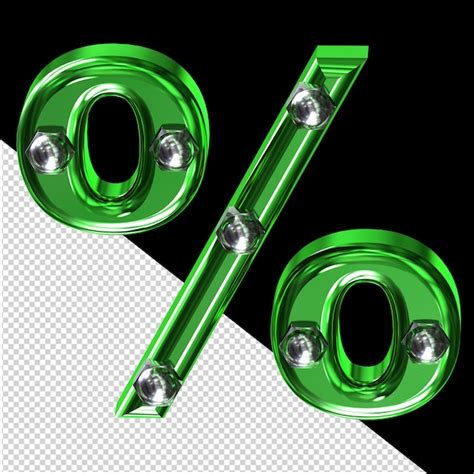 Símbolo verde parafusos PSD Premium