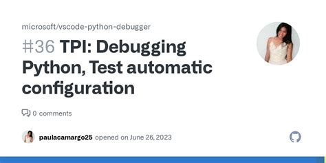 TPI Debugging Python Test Automatic Configuration Issue 36