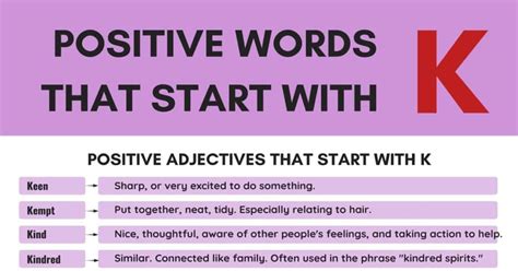 242 Positive Words That Start With K Nice Cool And Positive K Words