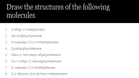 Solved Draw The Structures Of The Following Molecules Ethyl