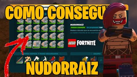 COMO CONSEGUIR MADERA TORCIDA O NUDORRAIZ EN 1 MINUTO EN LEGO FORTNITE