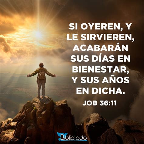 Job 36 11 RV1960 Versículo del Día