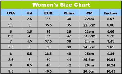 Size Chart China To Us Shoes Women S Shoe Size To Men S Australia
