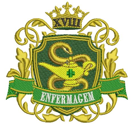 Matriz de bordado Brasão de Enfermagem Henrique Rodrigues Hotmart