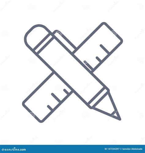 L Piz Con El Icono De La Regla Ejemplo Del Vector Del Metro De La Regla