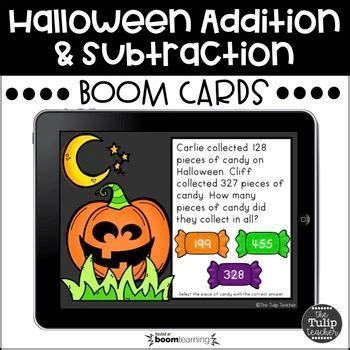 Halloween Addition And Subtraction Boom Cards