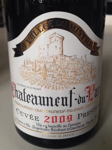 Caves Jamet La Vallée du Mistral Cuvée Prestige Châteauneuf du Pape