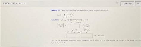 solved example 3 find the domain of the bessel function of