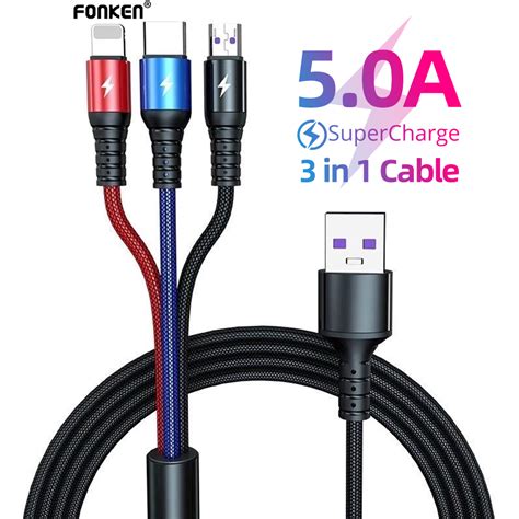 A Fast Charge Cable In Micro Usb Type C Lightning Quick Multi Port