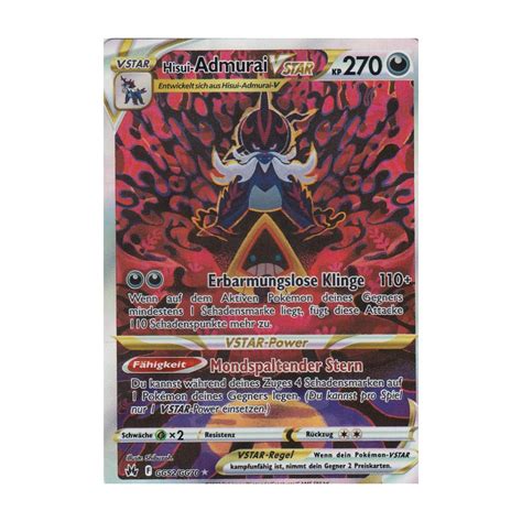 Hisui Admurai VSTAR GG52 GG70 FULLART Zenit der Könige Pokemon Karte kaufen