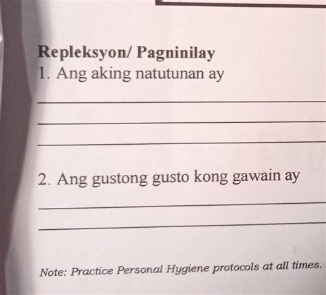 Ang Aking Natutunan Sa Araling Ito Ay