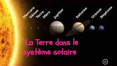 La Terre dans le système solaire