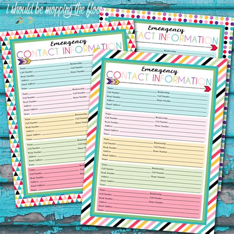 Printable Emergency Contact List Excel Templates