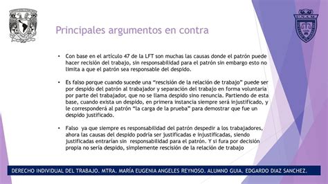 Resumen Ficha Tema Unidad Objeto De La Rescisi N Despido Por