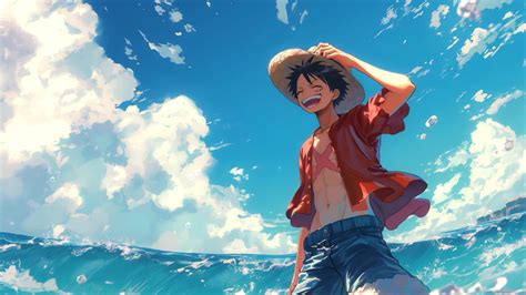Luffy On The Beach One Piece Live Wallpaper Moewalls