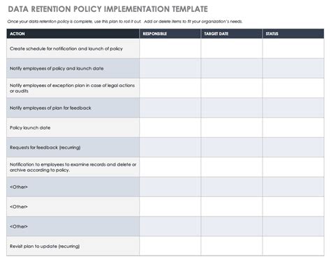 Records Retention Schedule Template Best Template Ideas