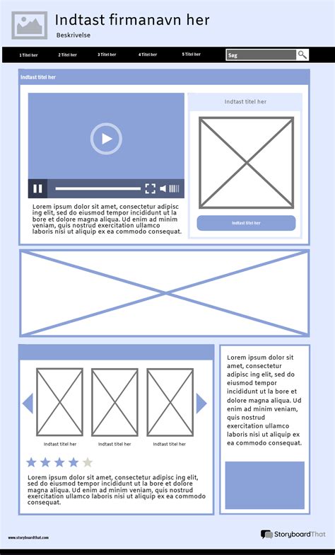 Corporate UI WireFrame Skabelon 2 Storyboard Af Da Examples