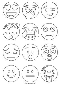 Dibujos de Emoji Para Colorear Páginas Para Imprimir Gratis