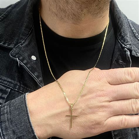 Corrente Piastrine Banhada Ouro 18k Cordão masculino ping cruz
