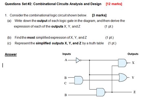 combinational logic circuits questions answers pdf circuit diagram