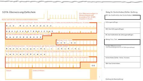 SEPA Überweisungsträger online mit LetterXpress de