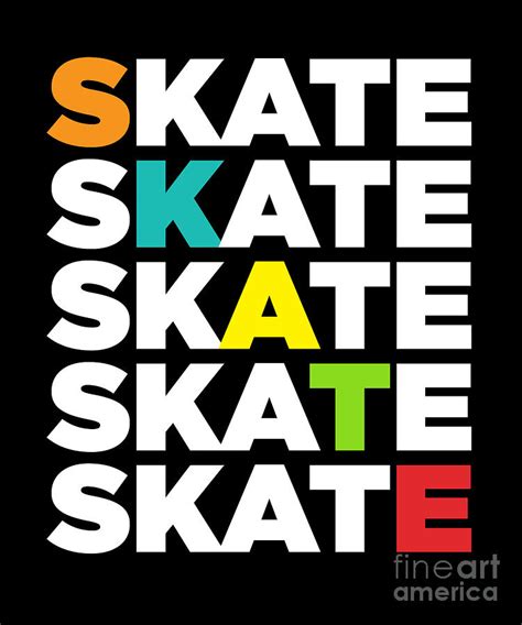 Skate Rollerblading Inline Skating Roller Skates Gift Digital Art By