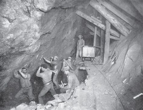 Miners Working A Stope In The Gold King Mine Gladstone Colorado 1899