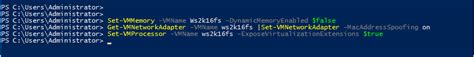 Enable Nested Virtualization On Windows Server 2016 Aerrow