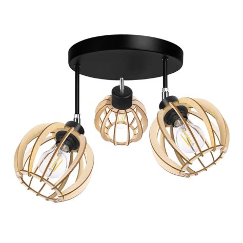 Lampa Wisz Ca Plafon Yrandol Sufitowa Loft Drewno Inect Sklep