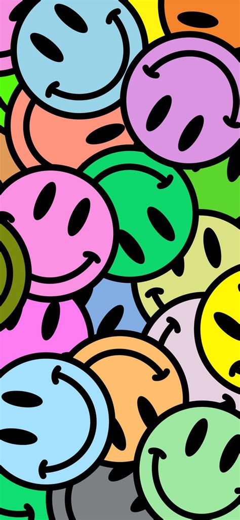Rainbow Smiley Face Phone Wallpaper Wallpaper Iphone Love Heart