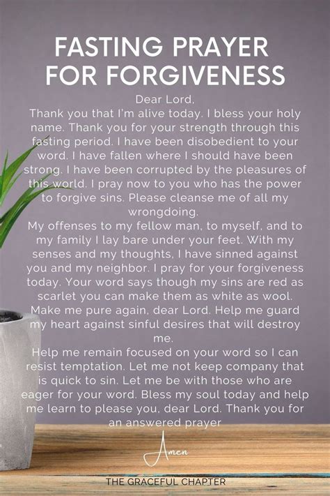 Fasting Prayer For Forgiveness Fast And Pray Prayer For Forgiveness
