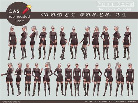 The Sims Resource Model Poses 21 Posepack And CAS