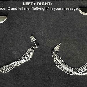 Chain Earring Ear Cuff LEFT EAR Rhinestone Elf Elven Egirl