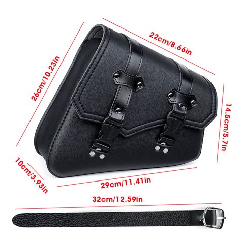 2X Leder PU Motorrad Satteltaschen Seitentasche Gepäcktaschen Luggage