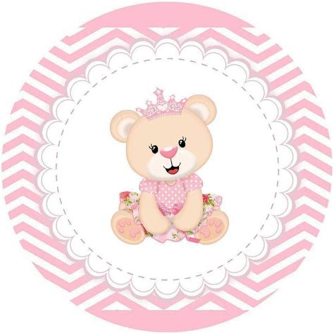 Painel Redondo Ursinha Princesa Extra