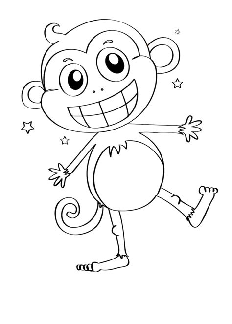 Mono Bailando Para Colorear Imprimir E Dibujar Coloringonly