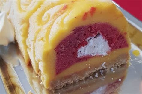 Bûche glacée mangue et framboise au Thermomix Cookomix