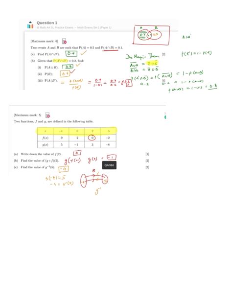 ib sl paper 1 practice sumant s 1 page of math