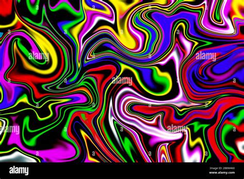 Fondo Abstracto Colorido Y Fluido Colores Negro Y Azul Rosa Y