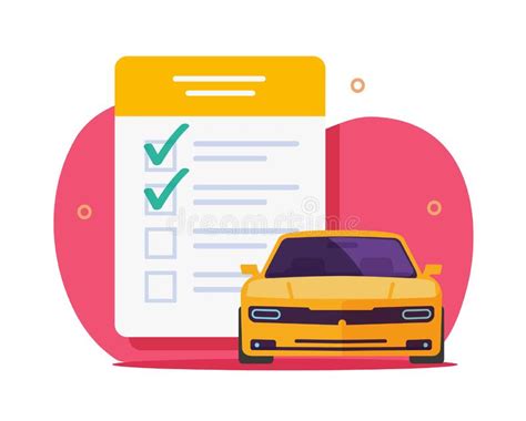 Car Vehicle Check List Inspection Icon Vector Or Checklist Auto Service