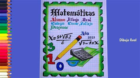 Como hacer caratulas para cuadernos de secundaria matemáticas